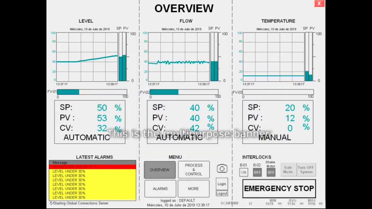 HMI Design for SCADA System, FactoryTalk ME UdeC - YouTube