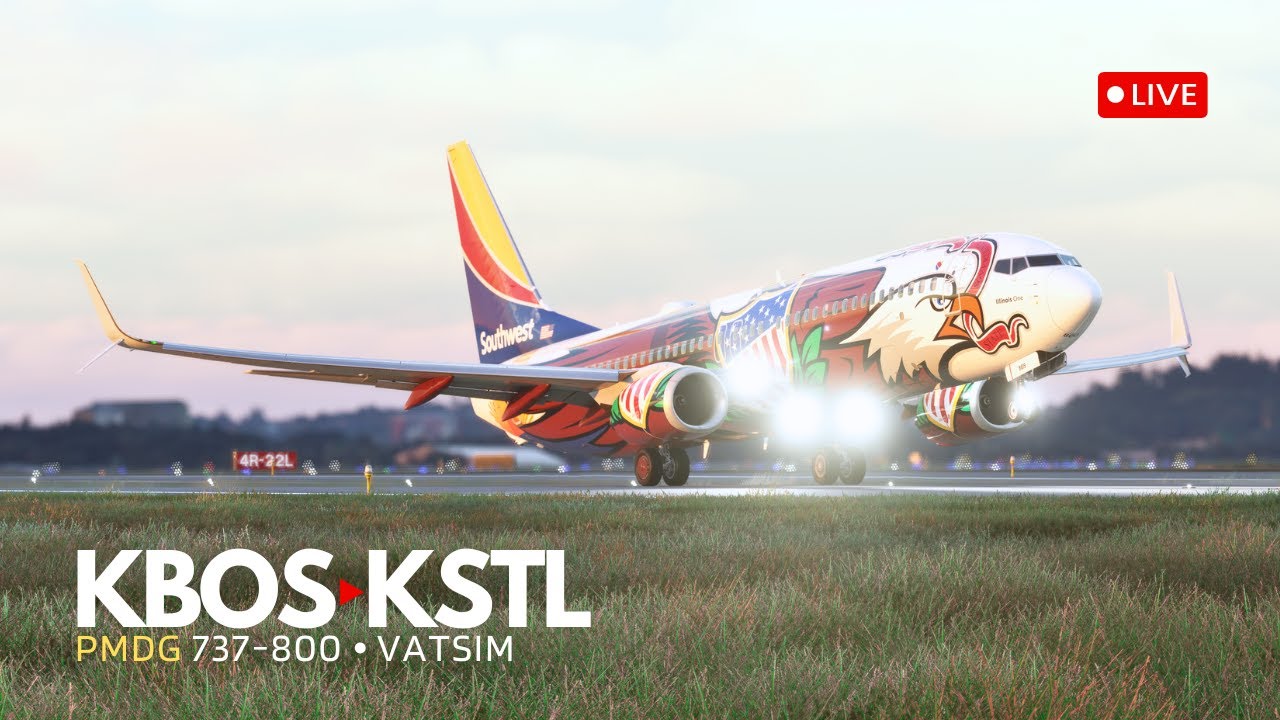 737 Southwest KBOS to KSTL – The Perfect Sunday Flight? - YouTube