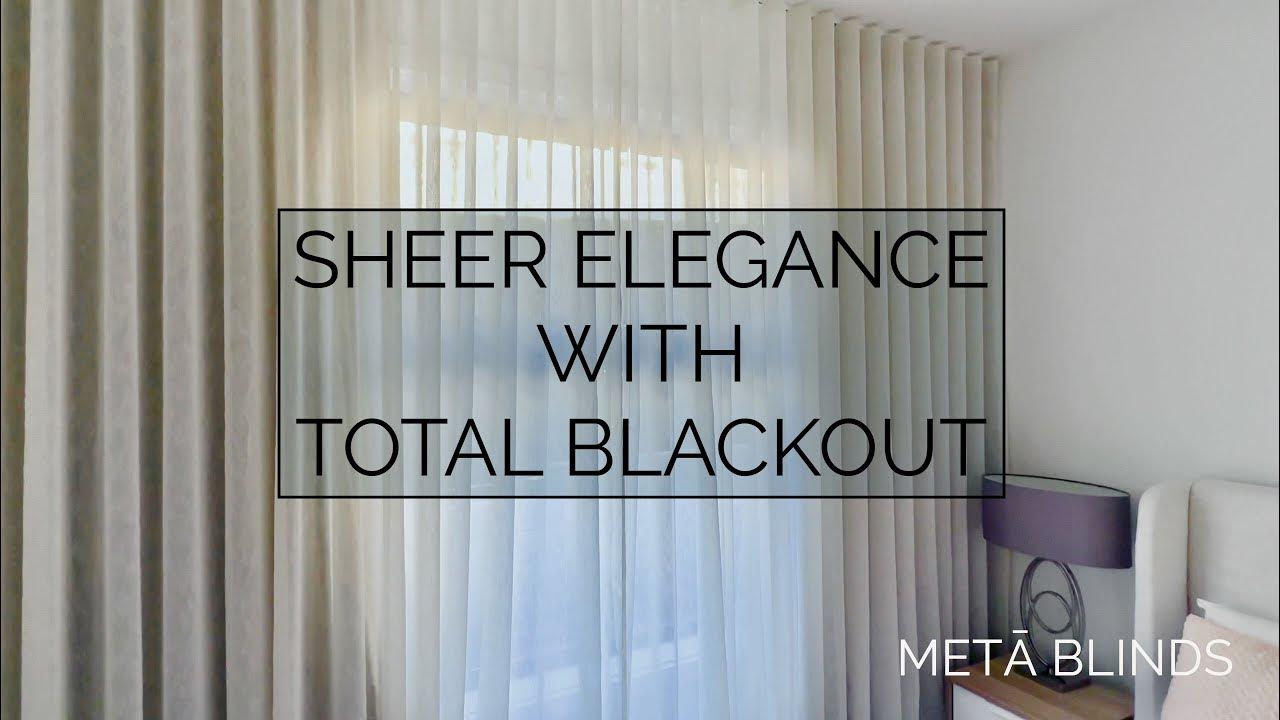 Get the look of S-FOLD Sheers with a Blackout Curtain behind! - YouTube