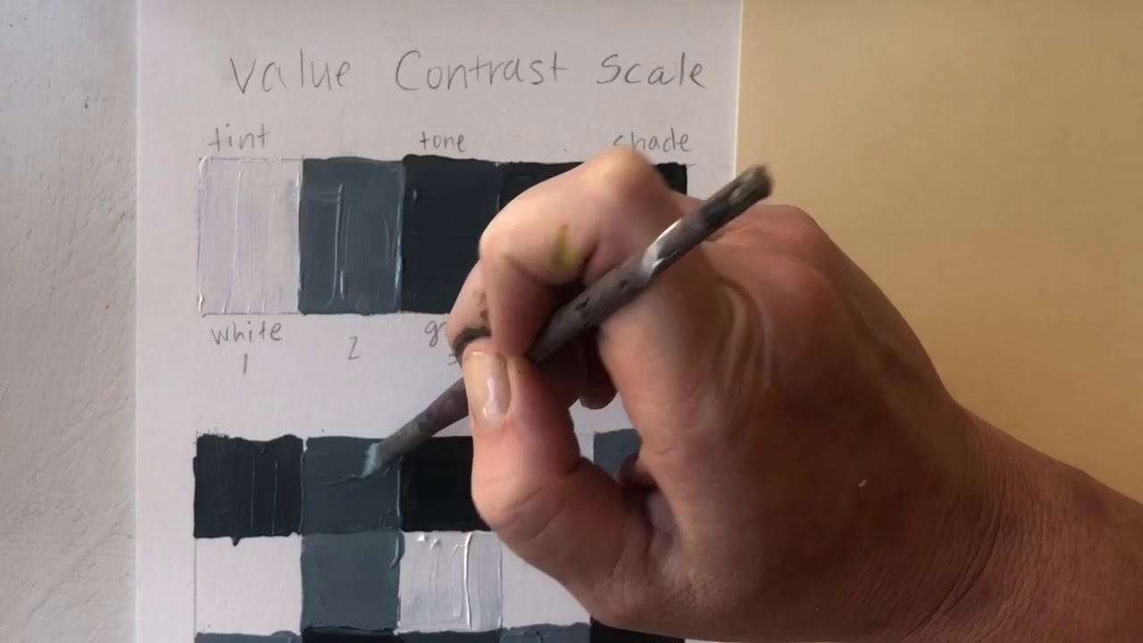 Painting: Value Contrast Scale color theory - YouTube
