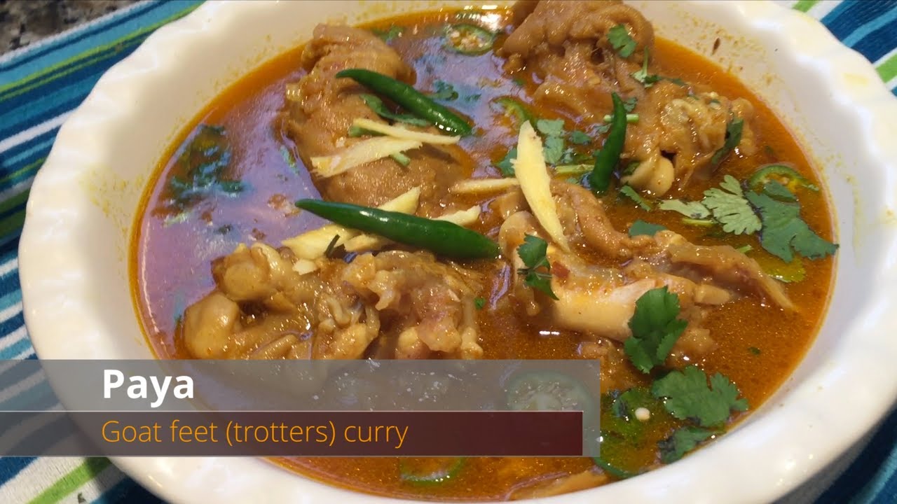 Paya Recipe | Goat feet (trotters) curry recipe - YouTube