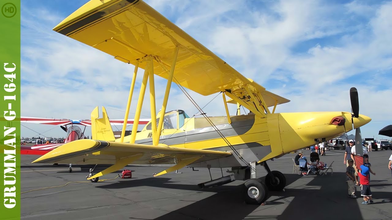 Grumman G 164C Ag Cat - biplane agricultural aircraft - HD - YouTube