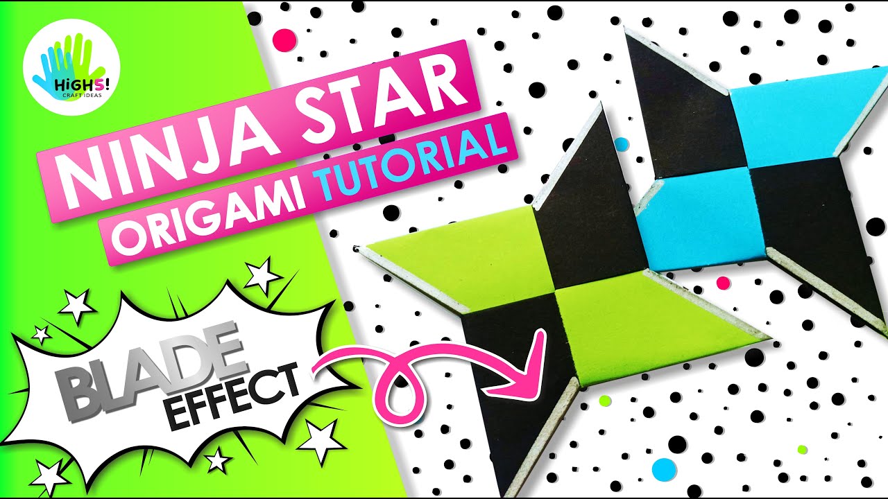 How to make a paper ninja star (shuriken) - ORIGAMI TUTORIAL - YouTube