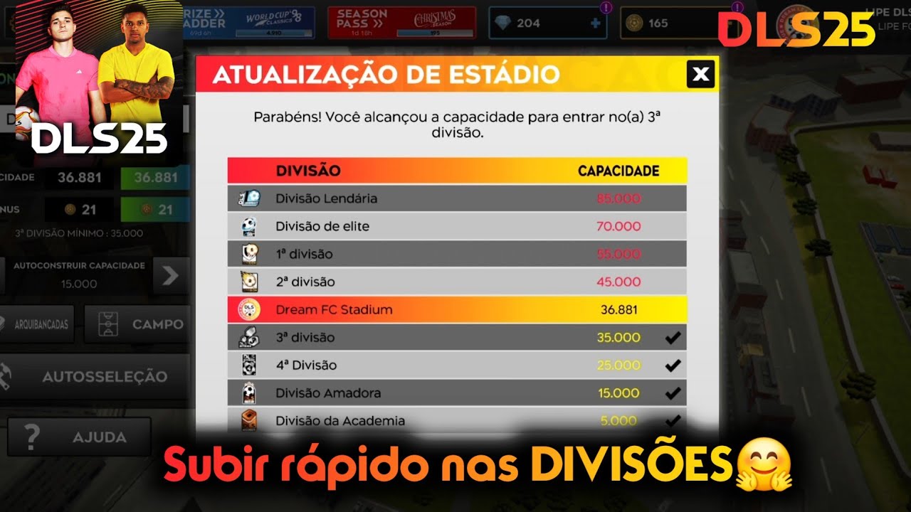 DLS 25 | Como subir rápido nas DIVISÕES e ganhar muitas moedas no DLS ...