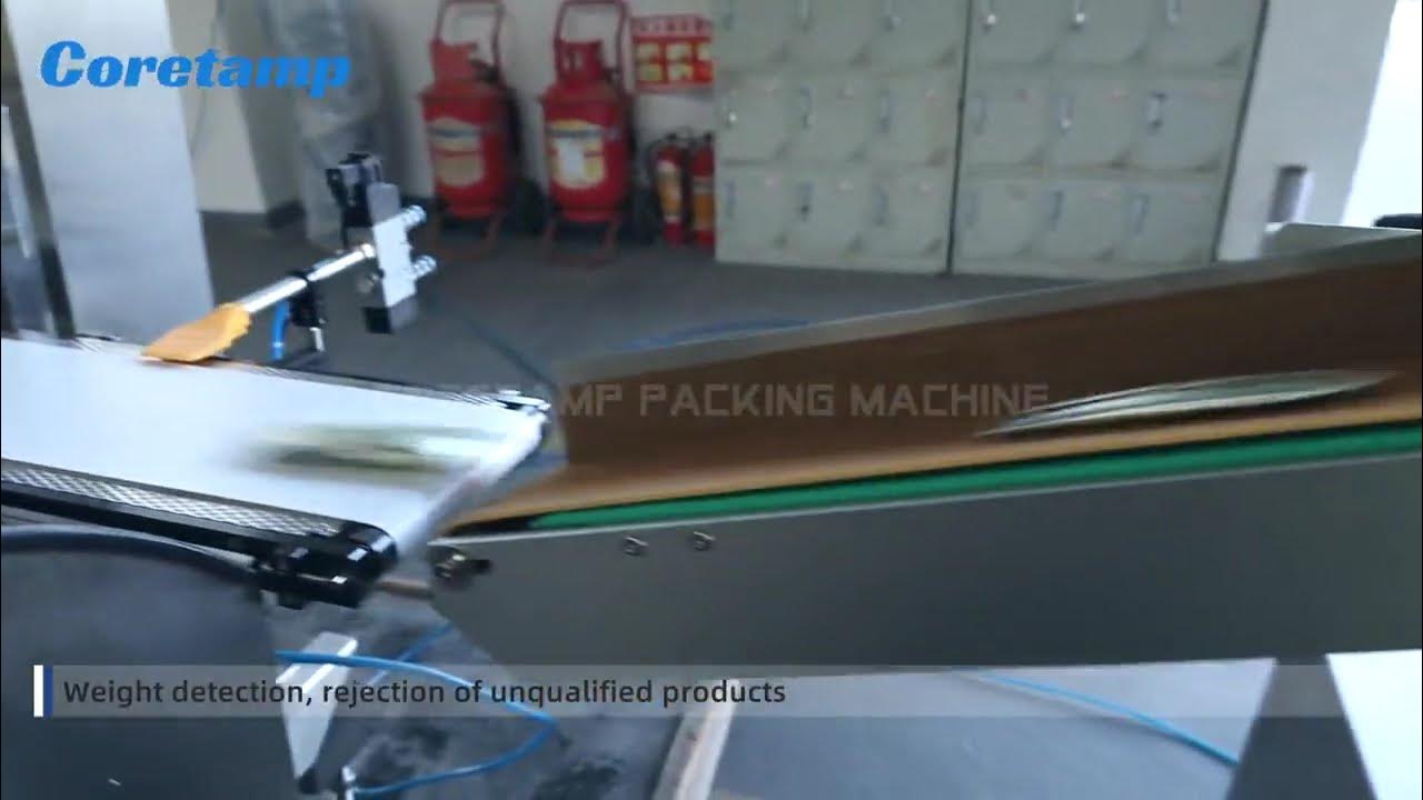 Automatic sorting and counting line for sachet pack machine and stick pack machine - YouTube