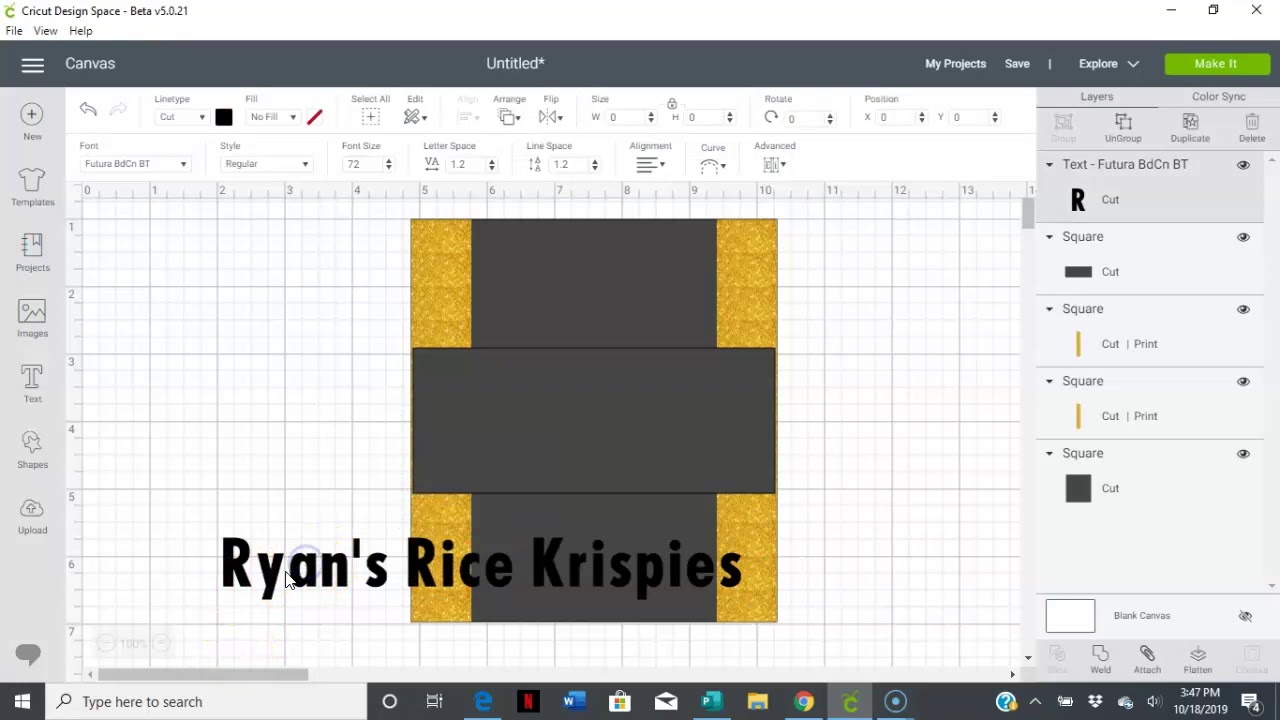Design Space Rice Krispies - YouTube