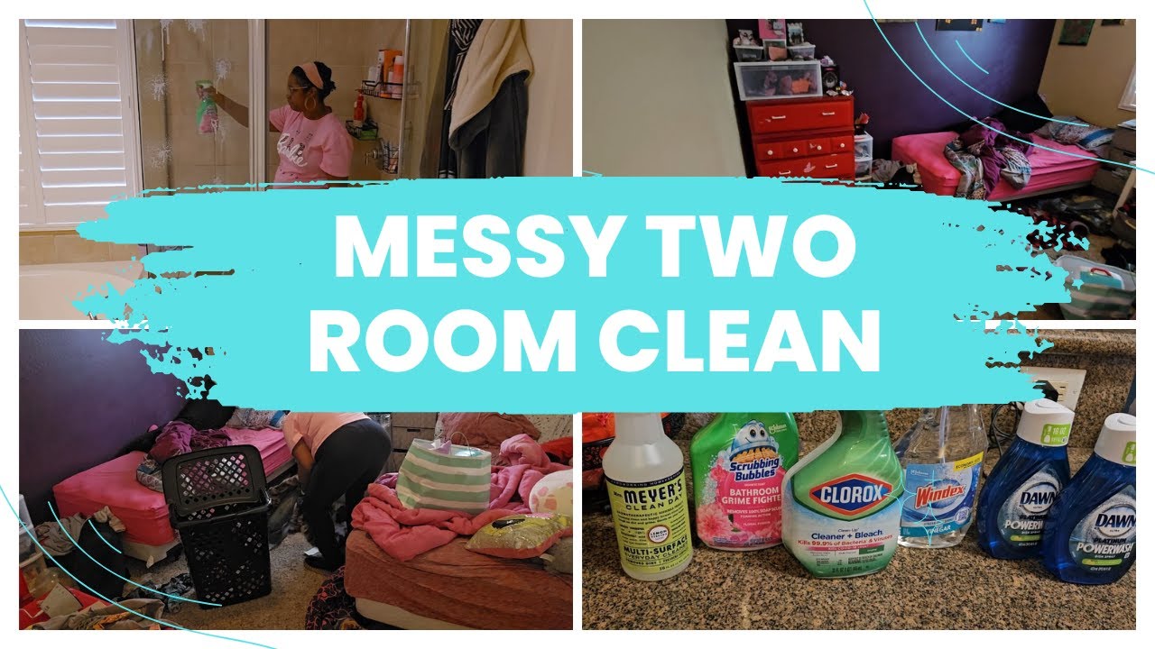 Messy Two Room Clean | Cleaning Motivation | Clean With Me - YouTube