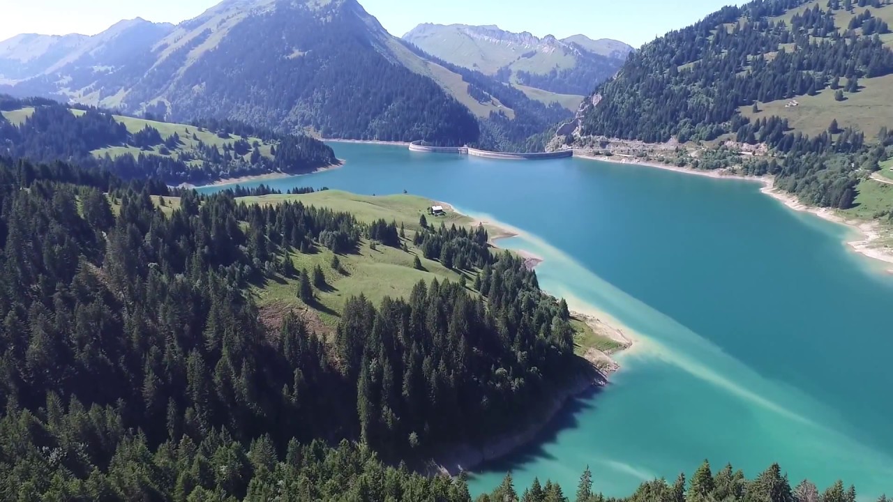 Lac et barrage de l'Hongrin - YouTube