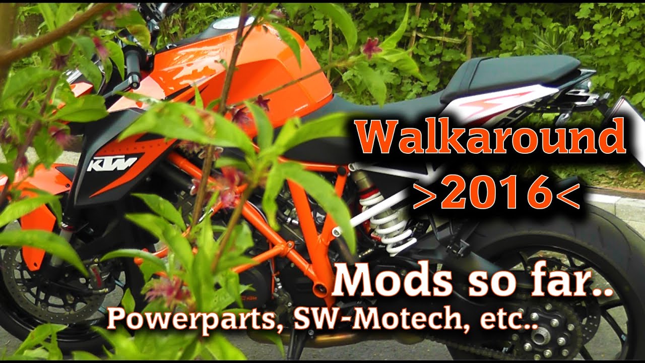KTM 1290 Superduke R, Walkaround & current Mods (2016) - YouTube