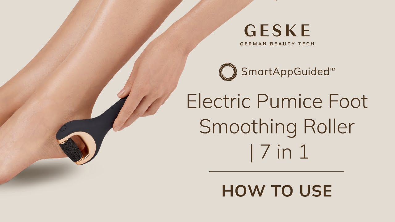 How to use GESKE - Electric Pumice Foot Smoothing Roller | 7 in 1 - YouTube