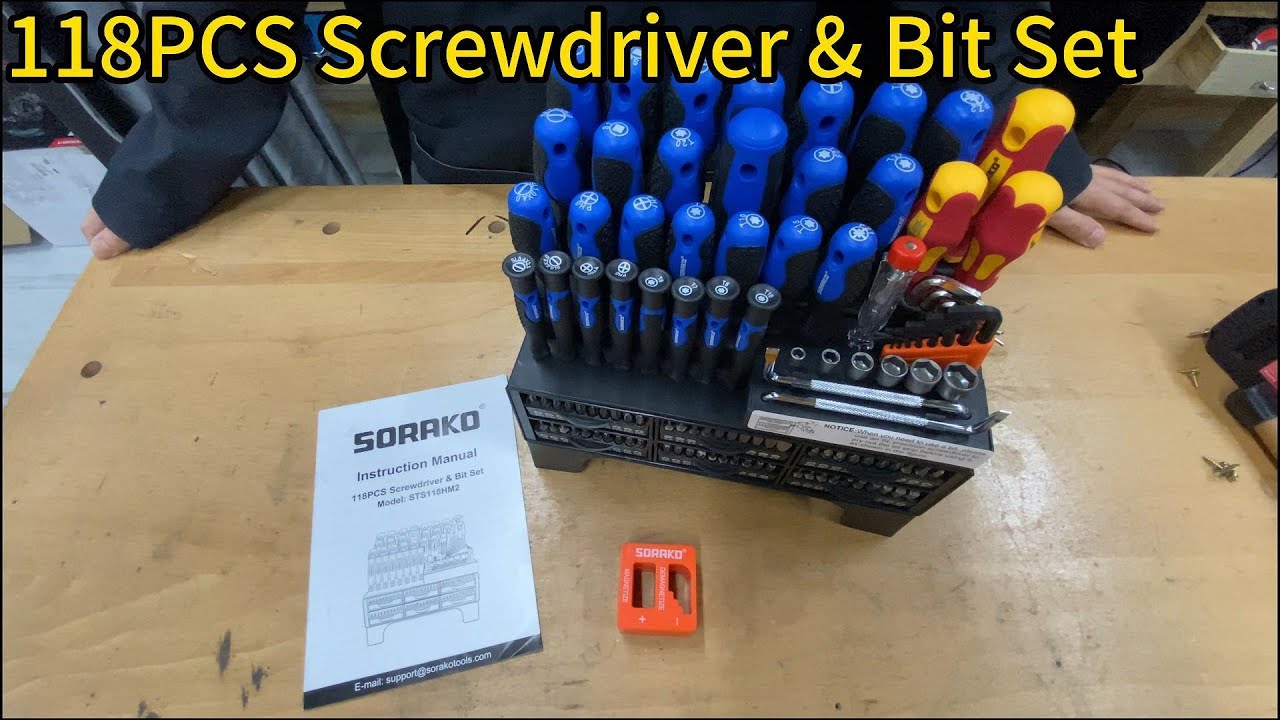 SORAKO 118PCS Magnetic Screwdriver Set / Sorako Hand Tools - YouTube