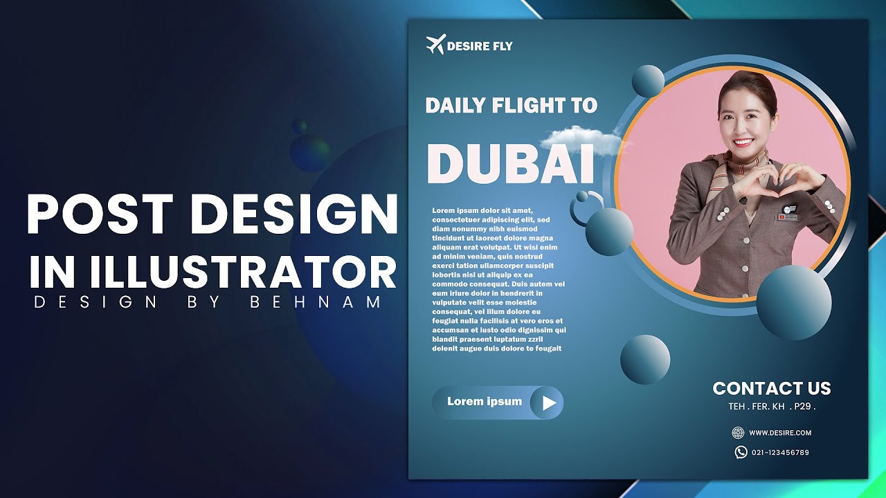 How to Design an Instagram Post in Illustrator | Start To Finish - YouTube