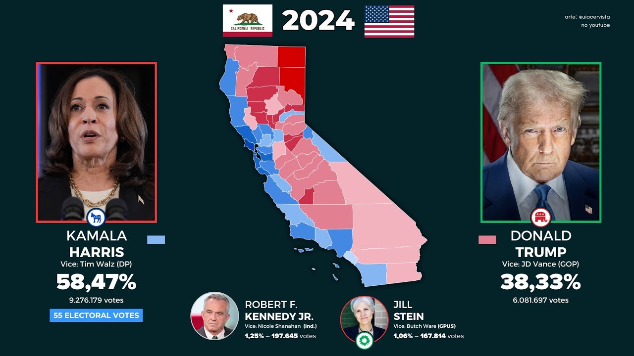 United States presidential election in California (1952 - 2024) - YouTube