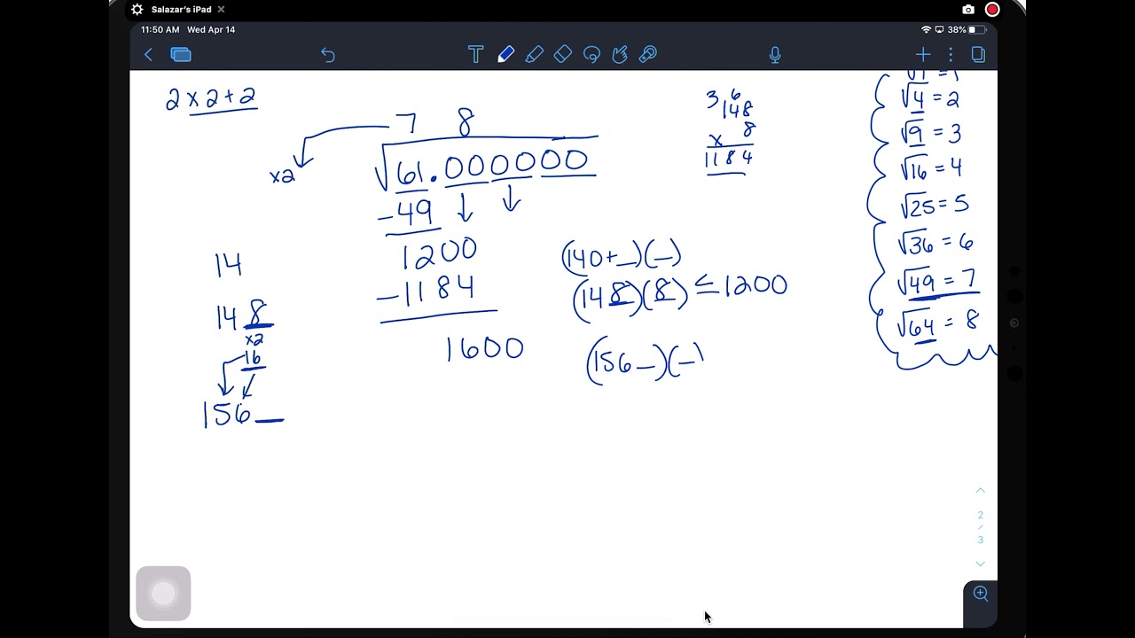 Square Root Of 61 YouTube