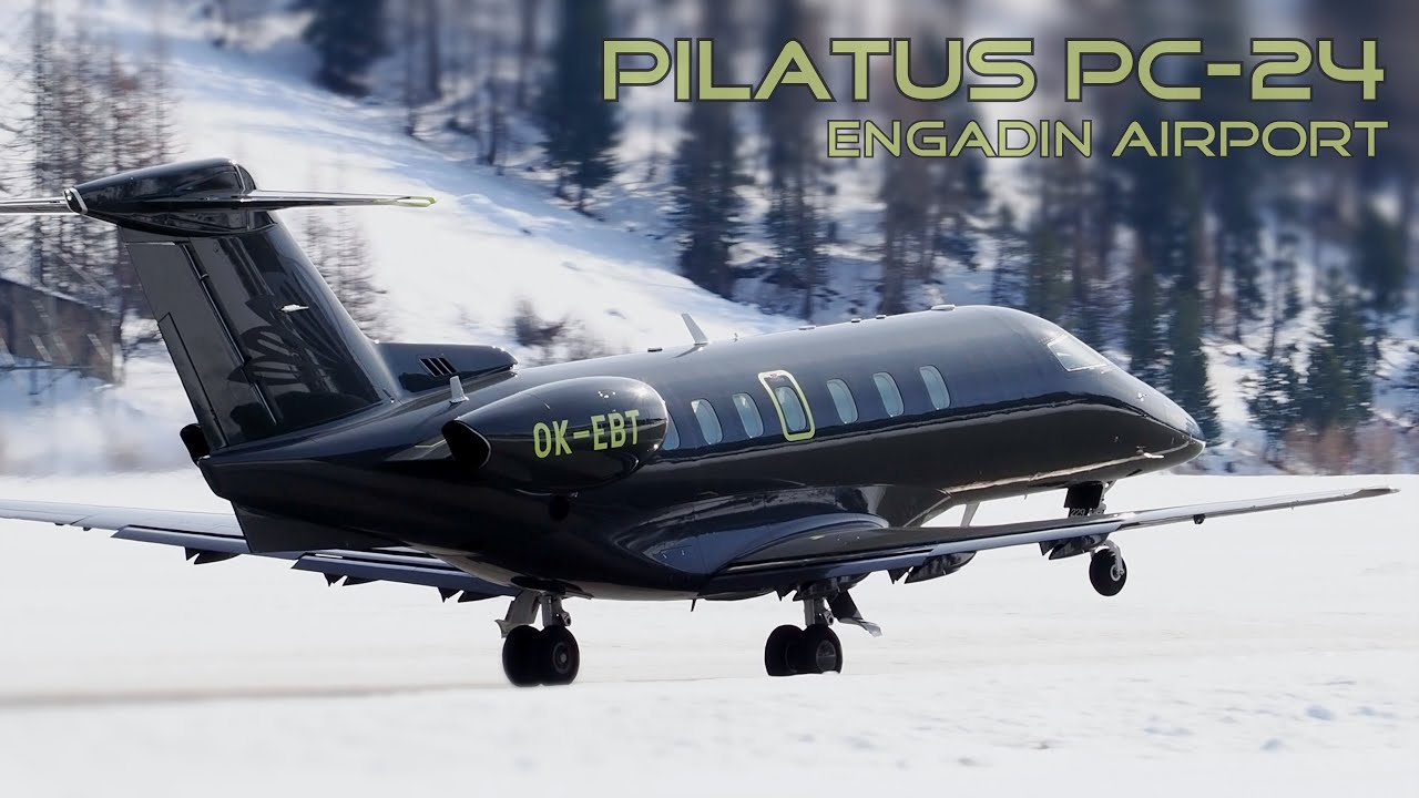Pilatus PC-24 Special | Engadin Airport 23.02.2025 #Pilatus #PC24 # ...