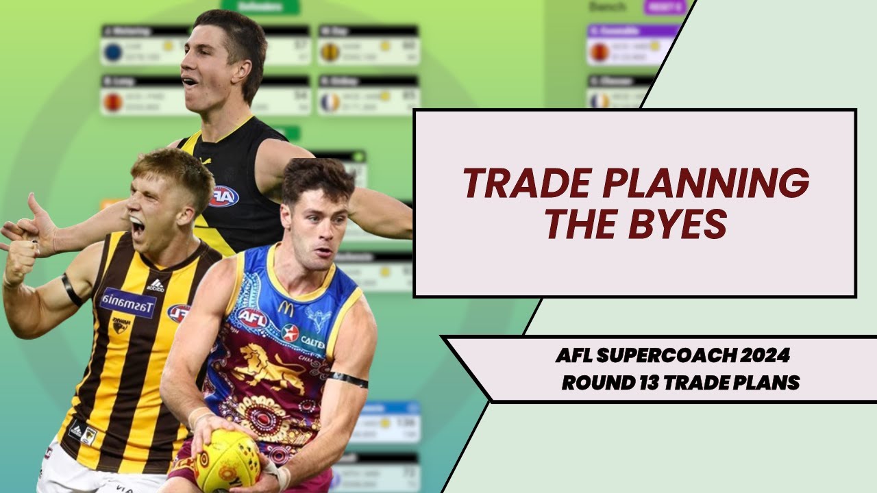 Trade Planning The Byes - Round 13 - AFL Supercoach 2024 - YouTube