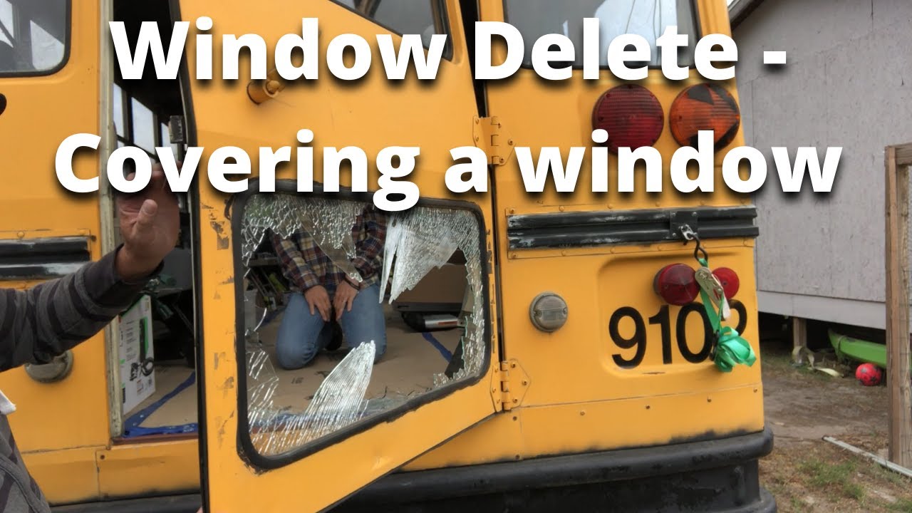 Bus life build | Window delete on rear of bus | Painting aluminum ...