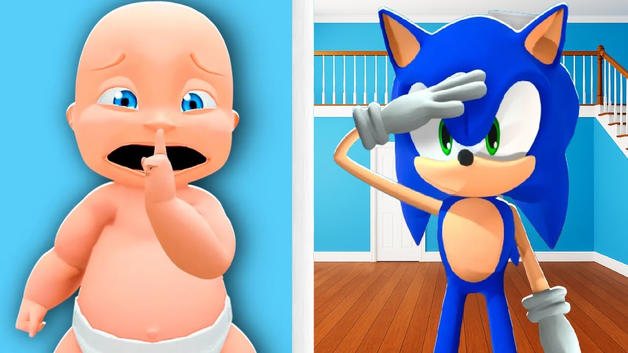 Baby and SONIC Play Hide and Seek! - YouTube