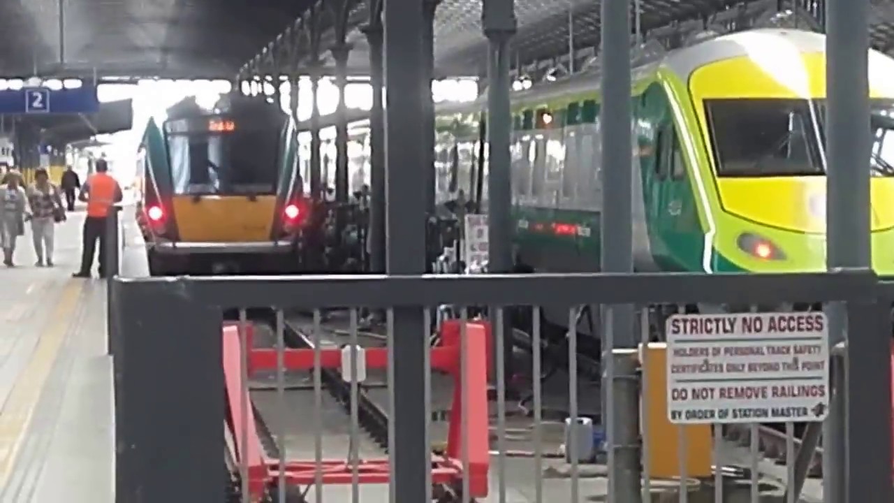 ICR 22000 Train departs Heuston Station for Tralee - YouTube