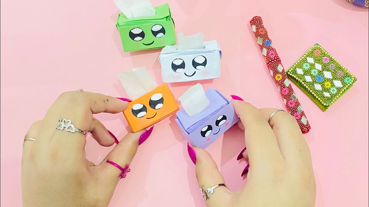 Easy Origami Mini Tissue Box | DIY | How to make an Origami Mini Tissue ...