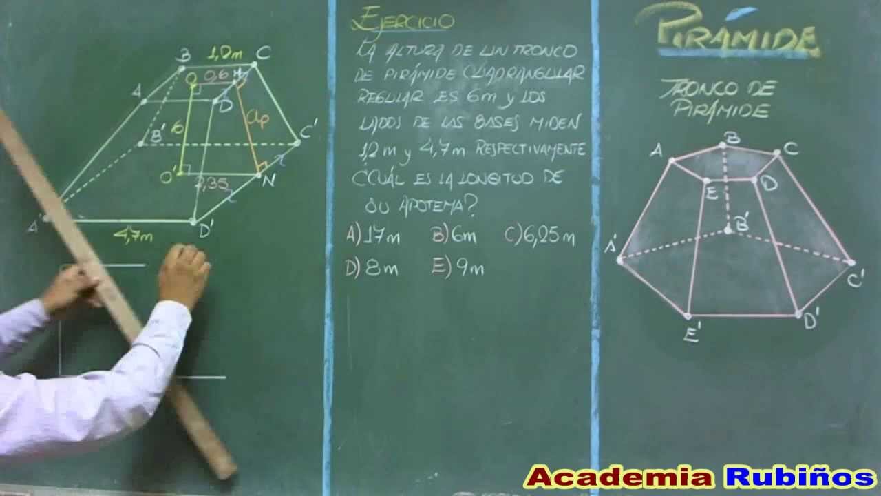 TRONCO DE PIRAMIDE REGULAR EJERCICIO RESUELTO - YouTube