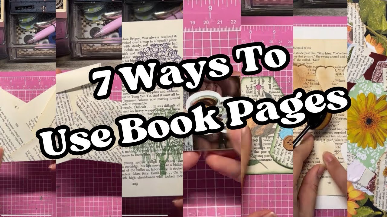 7 Ways To Use Book Pages For Journals - YouTube
