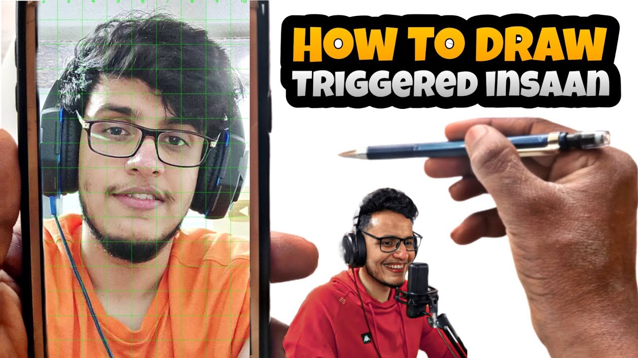How To Draw Trigger Insaan | Drawing @triggeredinsaan - YouTube