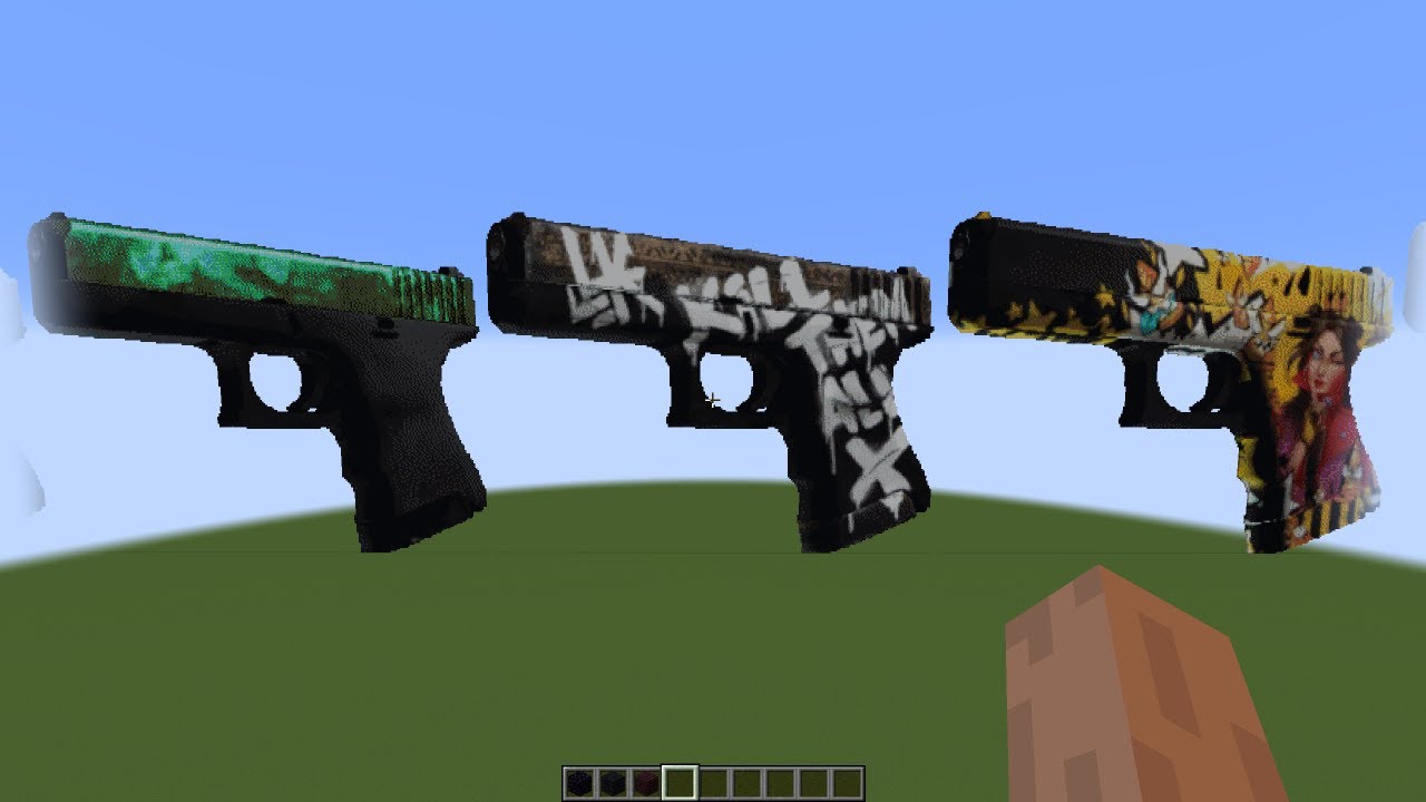 Every Glock-18 from CS:GO - Minecraft Pixel Art - YouTube