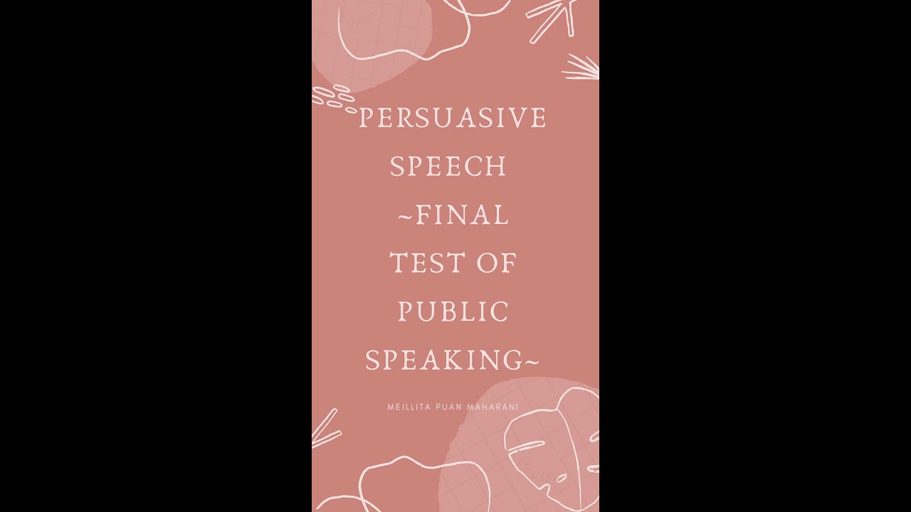 Final Test of Public Speaking - Healthy Living Movement for High Life ...