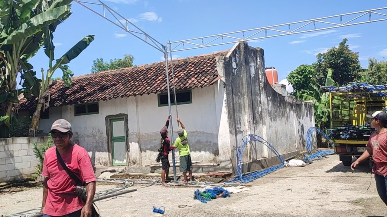 CARA MUDAH DAN CEPAT PASANG TEROP SEGITIGA 10x12 PERSIAPAN ACARA ...