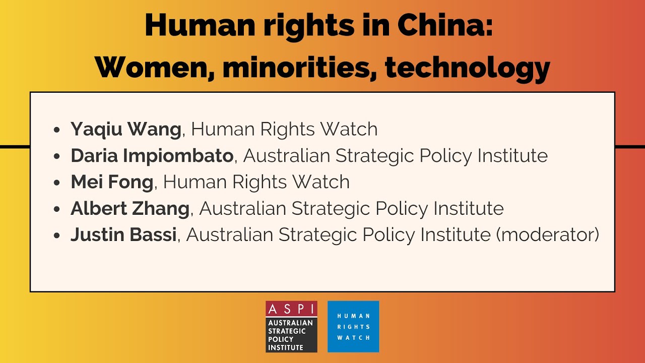 Human rights in China: Women, minorities and technology - YouTube