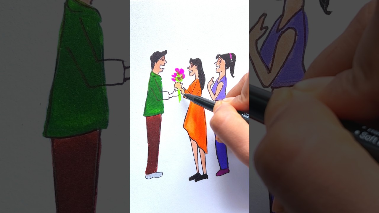 Girls cheat with best friend #shorts #art #craft #drawing - YouTube