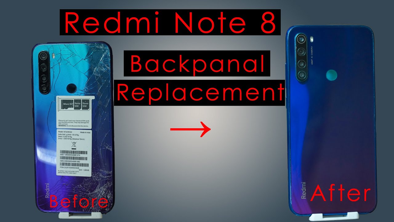 Redmi note 8 || Back panel and middle Frame replacement|| social cell ...