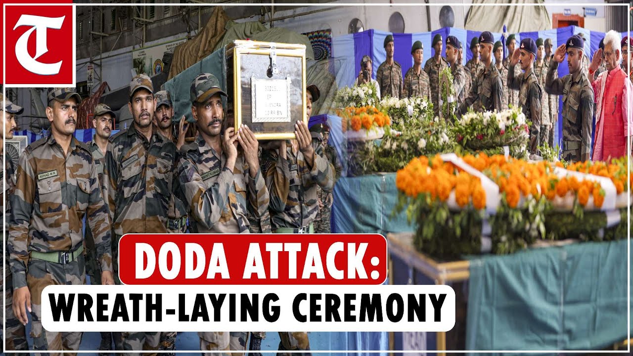 Doda terror attack: Wreath-laying ceremony of 4 Army personnel held in ...