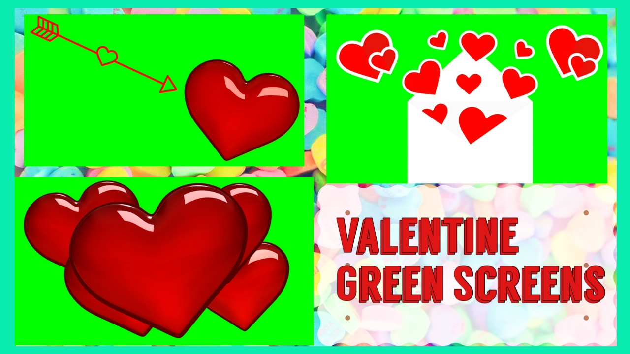 Heart Green Screens| Valentine's Day Green Screen - YouTube