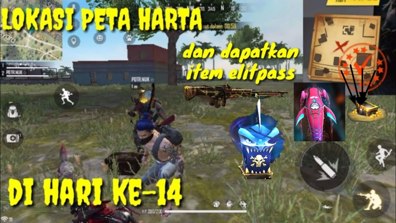 Lokasi peta harta di hari ke-14|||•GARENA FREE FIRE - YouTube