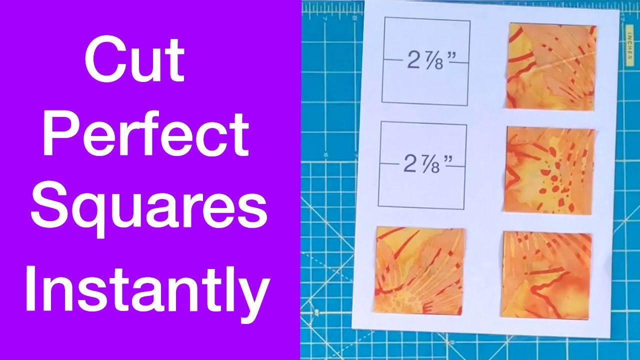 How To Cut Quilt Strips And Squares Accurately - YouTube