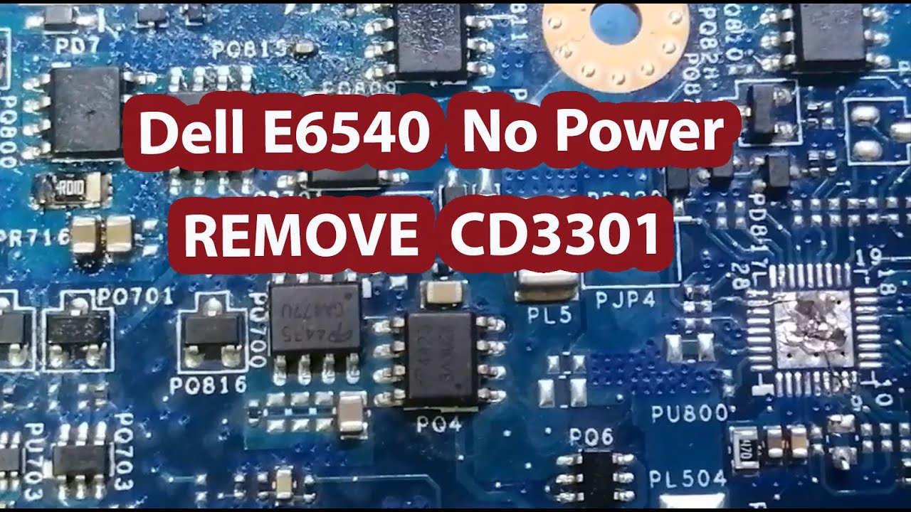 Dell E6540 No Power CD3301 Jumber - YouTube
