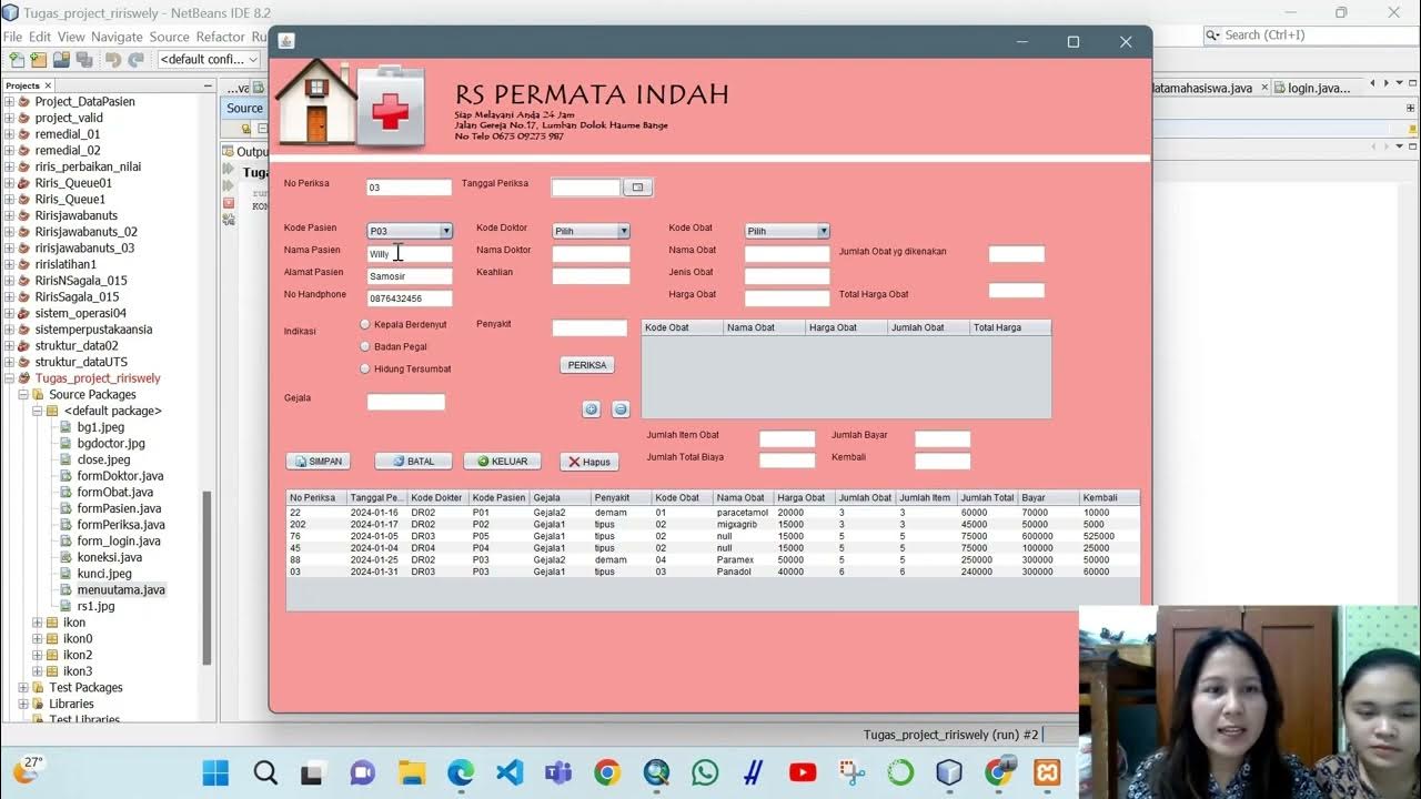 Kelompok 11 |System Rumah sakit Java GUI Netbeans & Database Mysql - YouTube