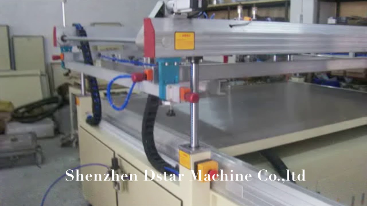 slid worktable screen printing machine - YouTube