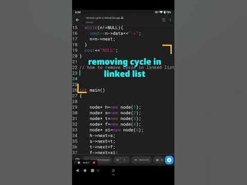 removing cycle in linked list in c++ #programming #shorts #youtube #c++ - YouTube