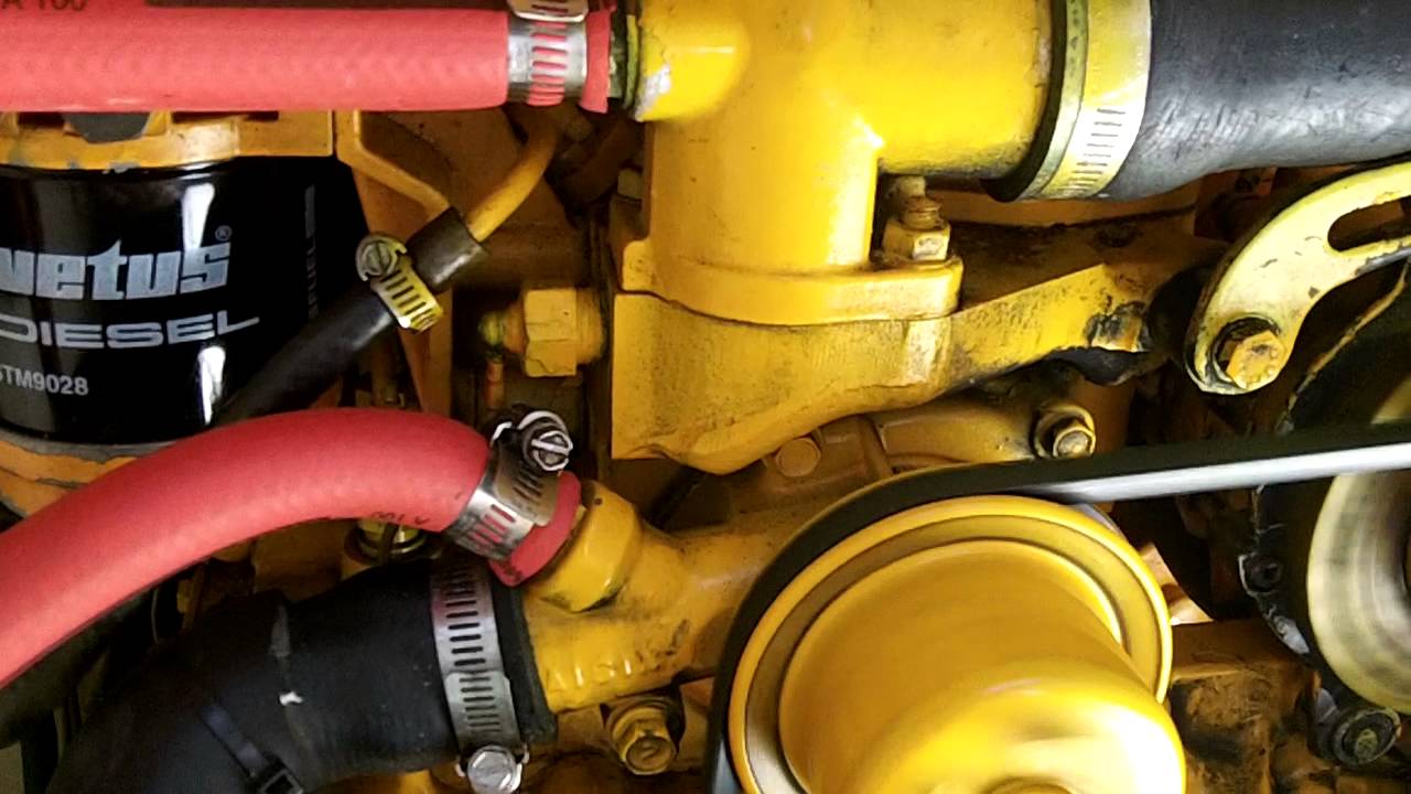 Testing Vetus M3.10 inboard marine diesel after valve clearance ...