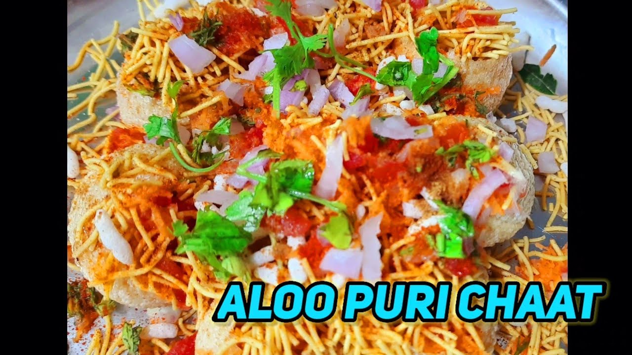 Aloo or potato puri chaat recipe | Street Style snack | Sukha puri ...