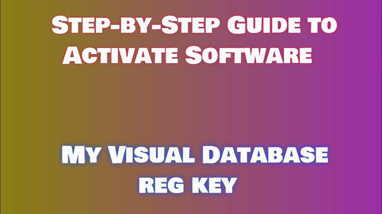 My Visual Database Installation: A Complete Guide - YouTube