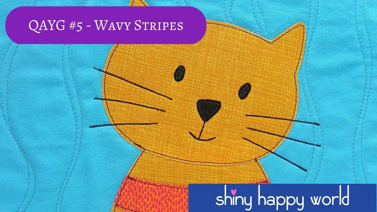 Quilt As You Go #5 - Quilting Wavy Stripes - YouTube