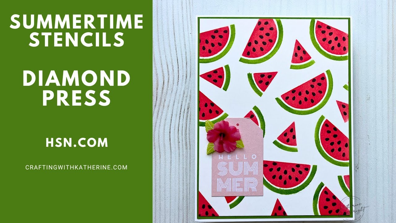 SUMMER IS HERE! Summertime Stencils Diamond Press HSN.com - YouTube