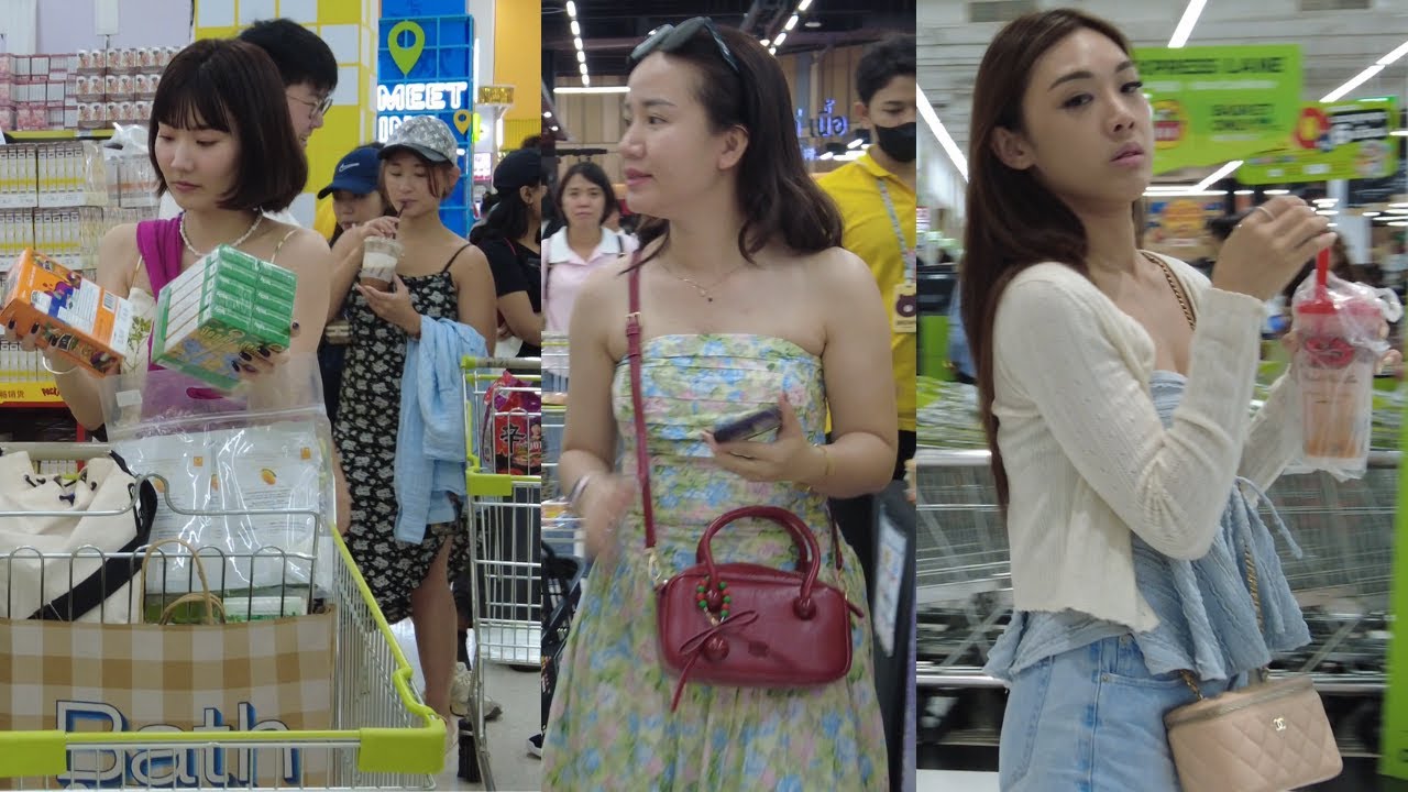 Chinese People Are So Rich Chinese Girls Shop And Eat In Bangkok Big C Youtube