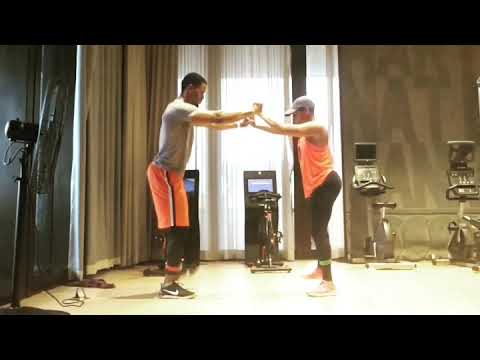 Resistance band partner workout! - YouTube
