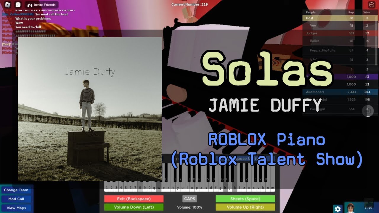 Jamie Duffy - Solas (Goodnight) | Roblox Got Talent (ROBLOX Piano Cover ...