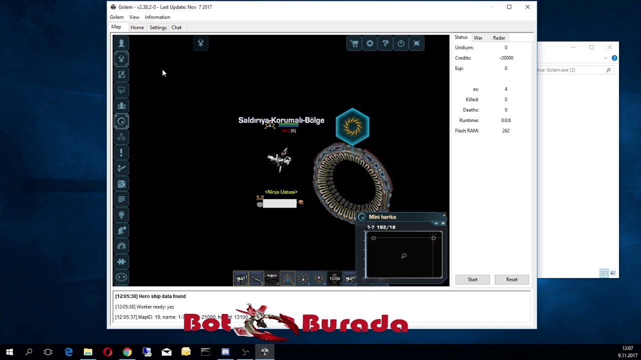 Darkorbit Golem Bot Kullanım Videosu - Kasım 2017 - YouTube